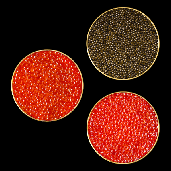 Smoked Trout Roe, Salmon Roe & Royal Ossetra Caviar Bundle – Gourmet ...